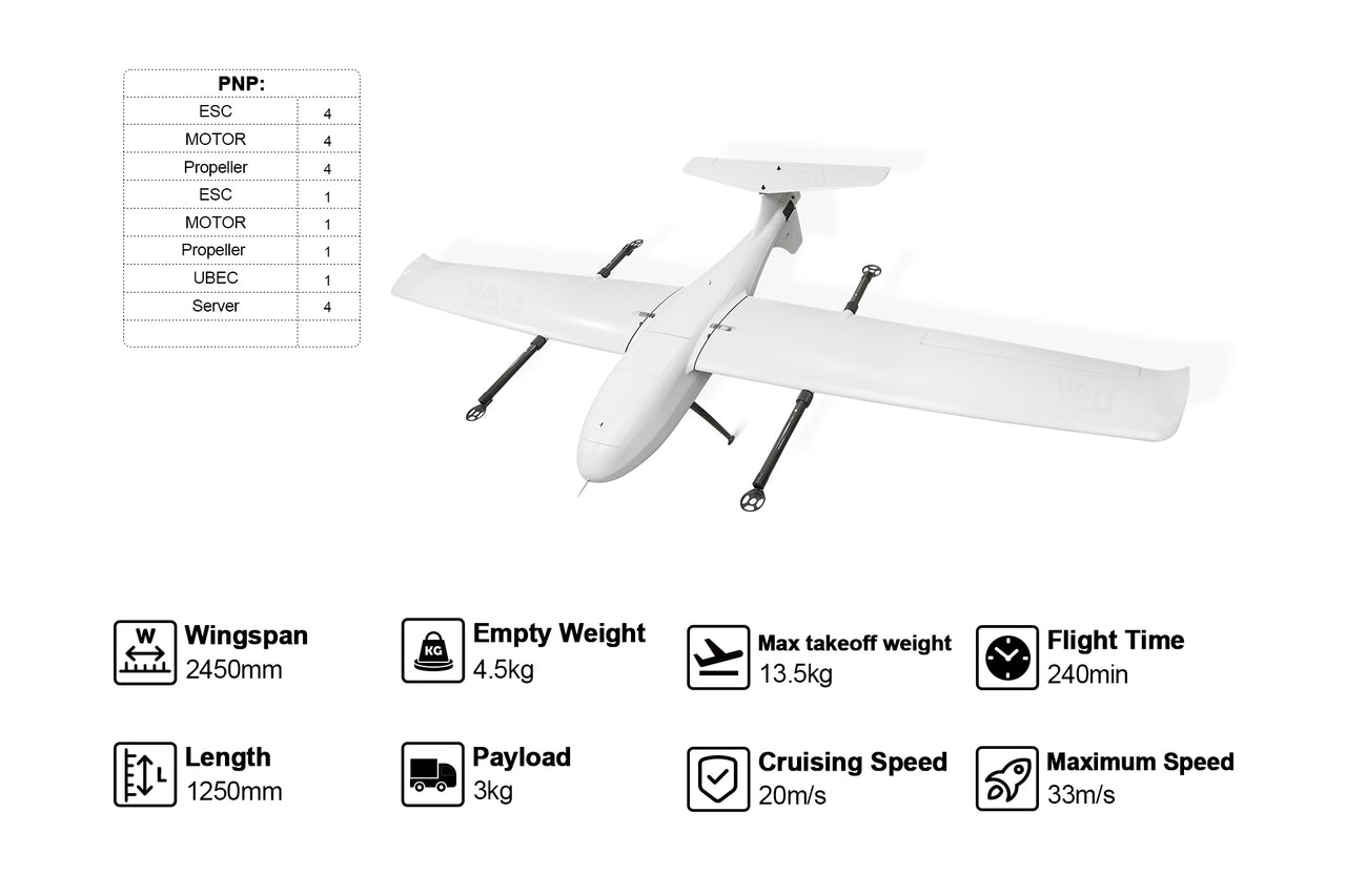 Skywalker SKY245 UAV Fixed Wing VTOL Drones | Industrial Grade – UAVMODEL