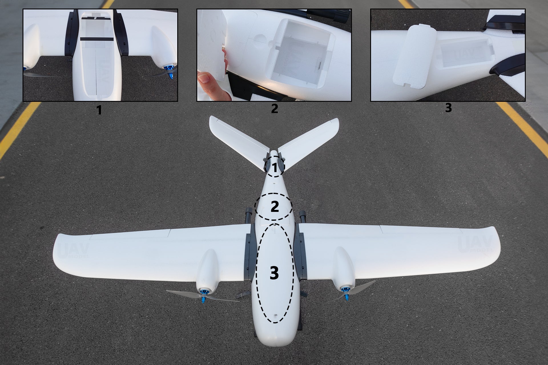 Makeflyeasy Believer 1960mm UAV Fixed Wing Drones for Aerial Survey ...