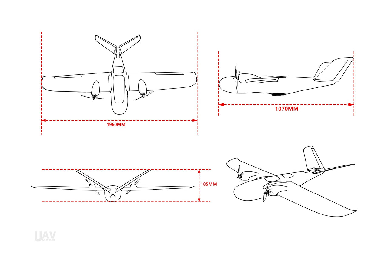 Makeflyeasy Believer 1960mm UAV Fixed Wing Drones – UAVMODEL