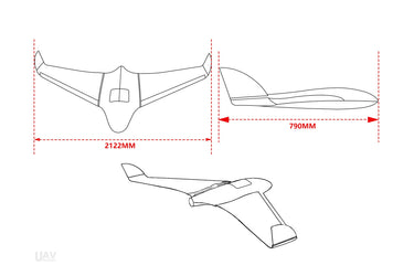 Skywalker X8 2122mm UAV Fixed Wing Drone - High-Performance FPV ...