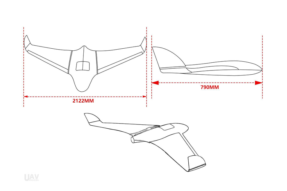 Skywalker X8 2122mm UAV Fixed Wing Drone - High-Performance FPV ...
