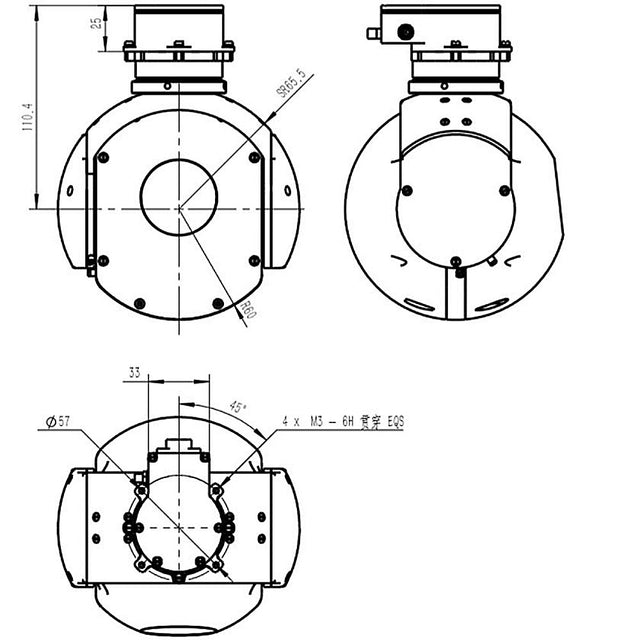30x Optical Zoom single vision GIMBAL CAMERA – UAVMODEL