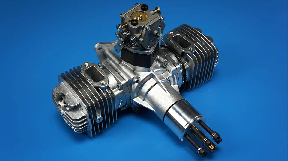 DLE120 120CC Two cylinder side exhaust two stroke gasoline engine Mode ...