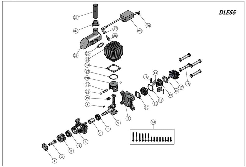 DLE55 55CC Model Engine – UAVMODEL