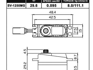 Savox SV-1250MG Servo – UAVMODEL