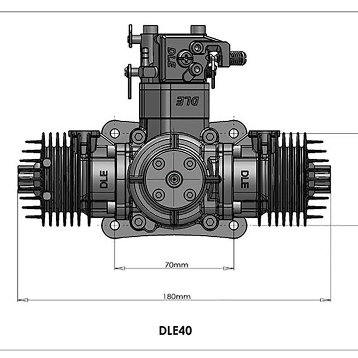 DLE40 40CC Model Gas engine – UAVMODEL
