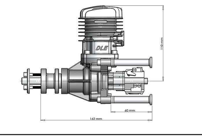 DLE 35RA-motor Original de gasolina/gasolina 35cc Model Engine – UAVMODEL